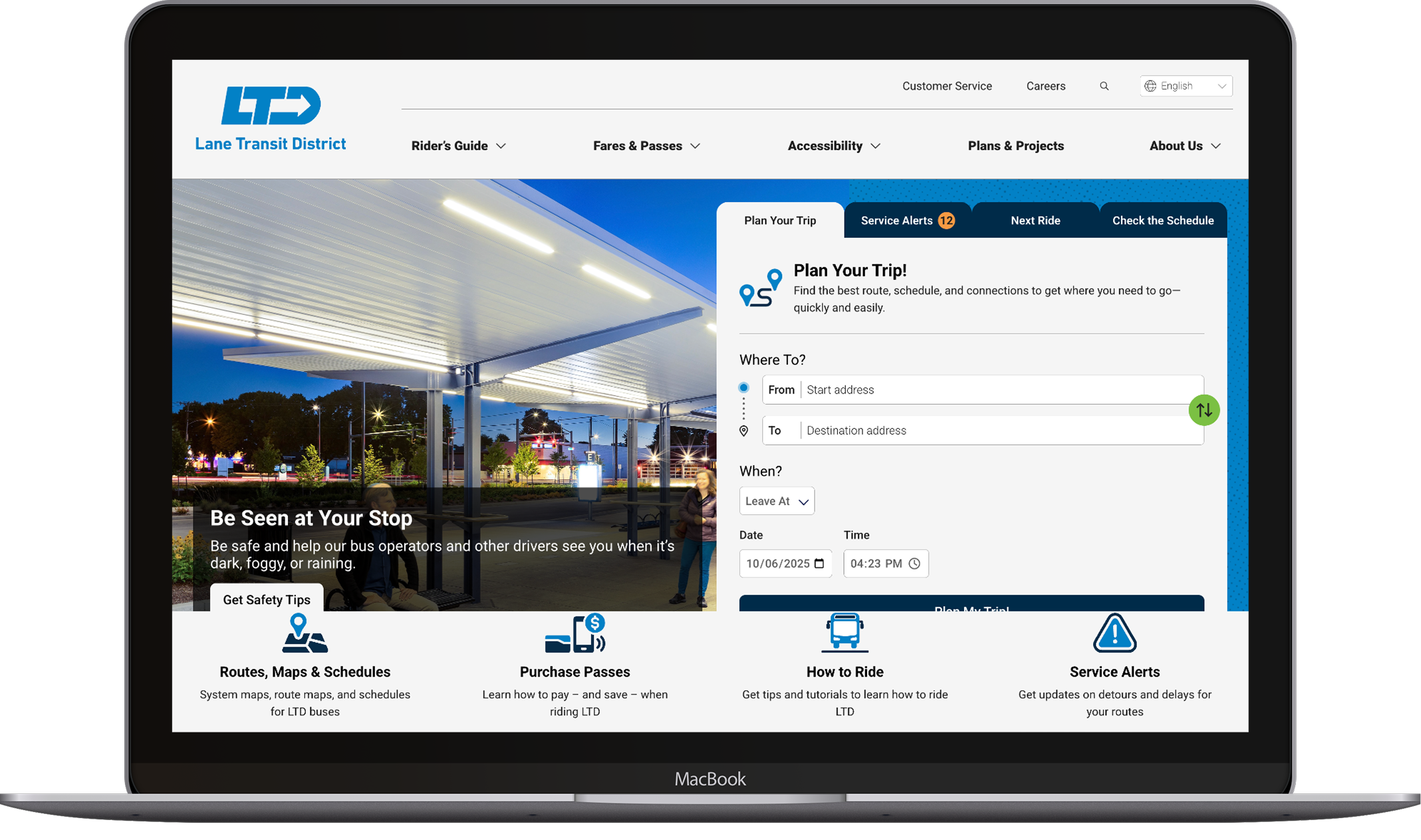 Lane Transit Launches Modern, Accessible Website -Planeteria Media